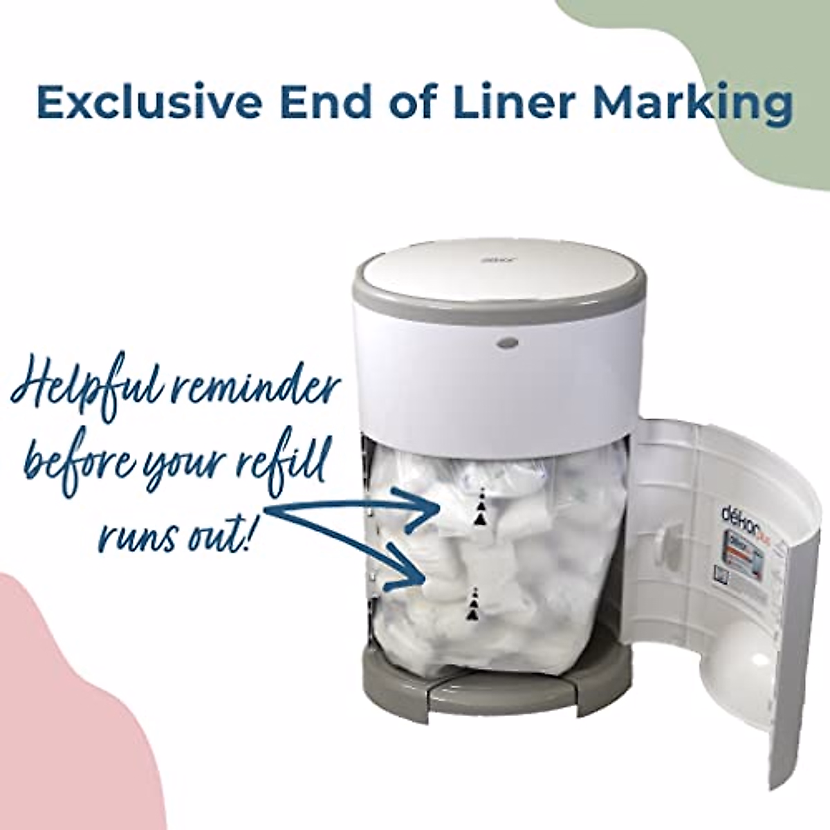 Dekor Plus Hands-Free Diaper Pail | Gray | Easiest to Use | Just Step – Drop – Done | Doesn’t Absorb Odors | 20 Second Bag Change | Most Economical Refill System |Great for Cloth Diapers