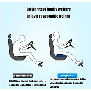 Thboxes Car Seat Cushion Heightening Height Boost Mat, Portable Breathable Driver Seat Cushion for Height, Provides Good Driving Visibility Rose/Grey 40 40 12cm