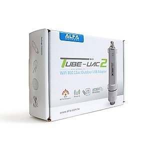 Alfa Tube-UAC2 802.11ac Dual Band 2.4/5 GHz Long Range USB Adapter 9 dBi Omni Antenna kit