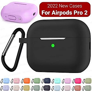 Silicone Shockproof Cover Case for Airpods Pro 2nd Generation (2022) - Glow in The Dark Blue