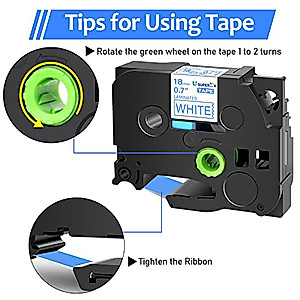 USUPERINK 50PK Compatible for Brother P-Touch Label Maker Tape TZe-243 TZ-243 TZe243 TZ243 Blue on White 18mm 3/4 inch 0.7'' x 26.2ft Laminated TZe TZ Label Tape for PT-2730 2730VP 3600 7500