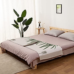 Fleece Throw Blanket for Bed, Summer Palm Tree on Brown Background Blanket Throw Fluffy Blanket Luxury Flannel Blankets and Throws for Couch Picnic Outdoor, Nap(40x50)