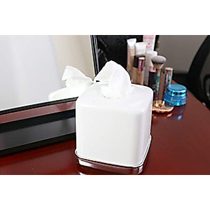 Arkwright Microfiber Makeup Remover Cloths - Reusable Makeup Towel in a Tissue Box Dispenser, 25 Facial Cleansing Towels for Bathroom, 9 x 9 in, White