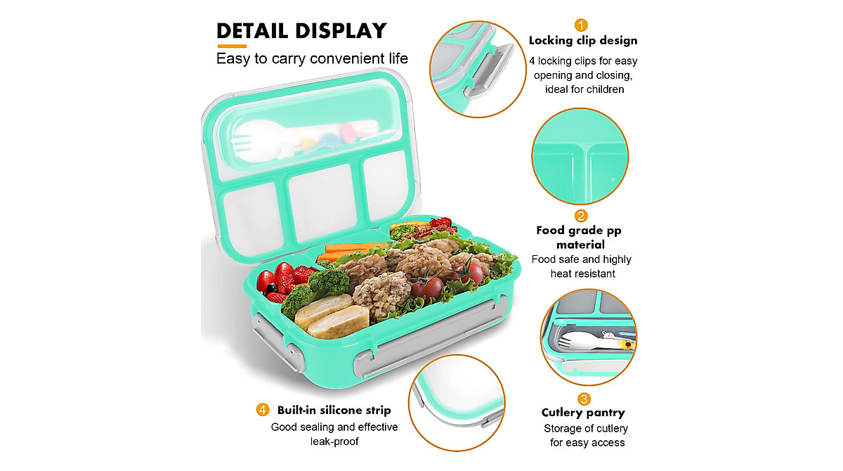 Leak-Proof 1300ML Bento Box for Kids & Adults - Yumuk