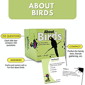 ? WORD TEASERS About Birds Conversation Starters - Conversation Cards for Bird Lovers - Gifts for Bird Watchers - Bird Game Trivia Cards - Fun Family Games - 150 Questions