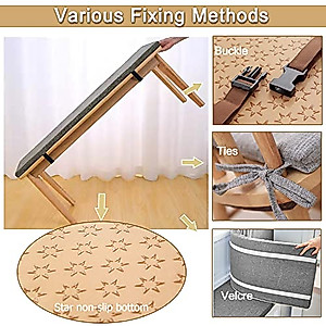 MIMENE Custom Size Bench Cushion,Window Seat Cushions Indoor, Bench Cushions for Indoor Furniture,50D High Elasticity Foam Bench Pads,with Non-Slip Bottom,for Outdoor Patio,Garden Bench mat