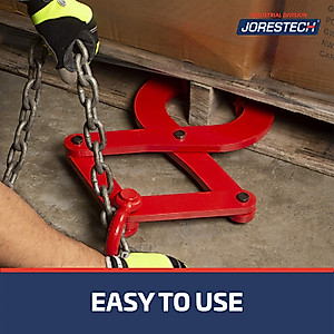 JORESTECH Pallet Puller Clamp Pallet Grabber Hook for Forklift Chain (E-Pallet-Puller, 4400 Lbs)