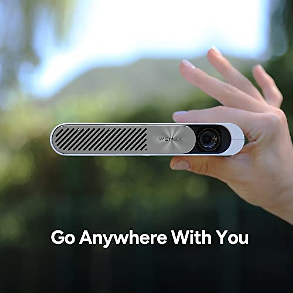 WEMAX Go Portable Laser Projector and 40 inch Portable Pullup Screen