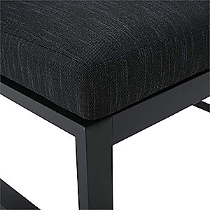 Noble House Navan 6 Piece Outdoor Aluminum Sectional Sofa Set in Dark Gray