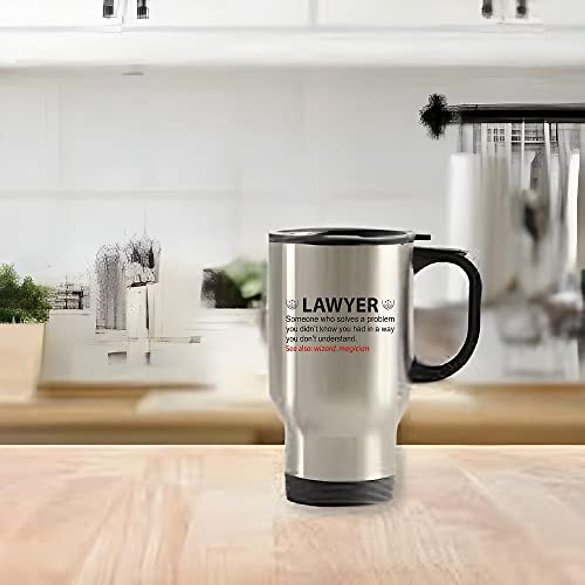 Law Meaning Definition Gift for Lawyers 14oz Steinless Steel Travel Mug