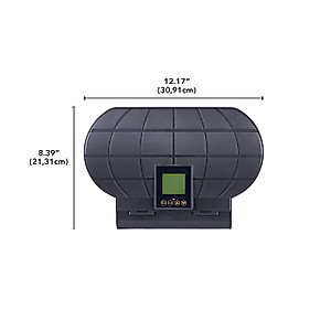 Sterno Home GL33600 Low Voltage Landscape Lighting Transformer with Dusk-to-Dawn Timer, 12V/600W, Grey