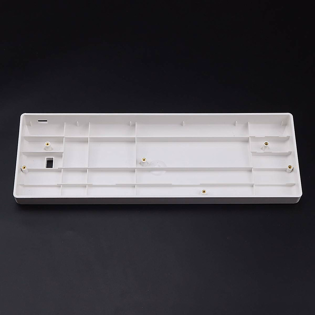 TS Keycap 60% GH60 Keyboard Plastic Shell Case for 60% Mechanical Gaming Keyboard Compatible GH60 POKER2 FACEU POK3R 60 GK61 GK64 GK66 (White)