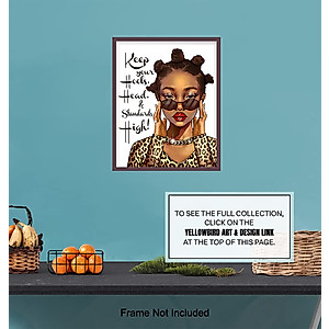 Black women Inspirational Wall Art & Decor - African Americans Inspiration Motivational poster - Black Art - African American Wall Art - Black Girl Magic - Positive Quotes Wall Decor Poster - UNFRAMED