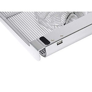 SilverStone Technology NB04 Lightweight Aluminum Cooler with Low Noise 200mm Fan for up to 15-Inch Notebook, SST-NB04S, Silver