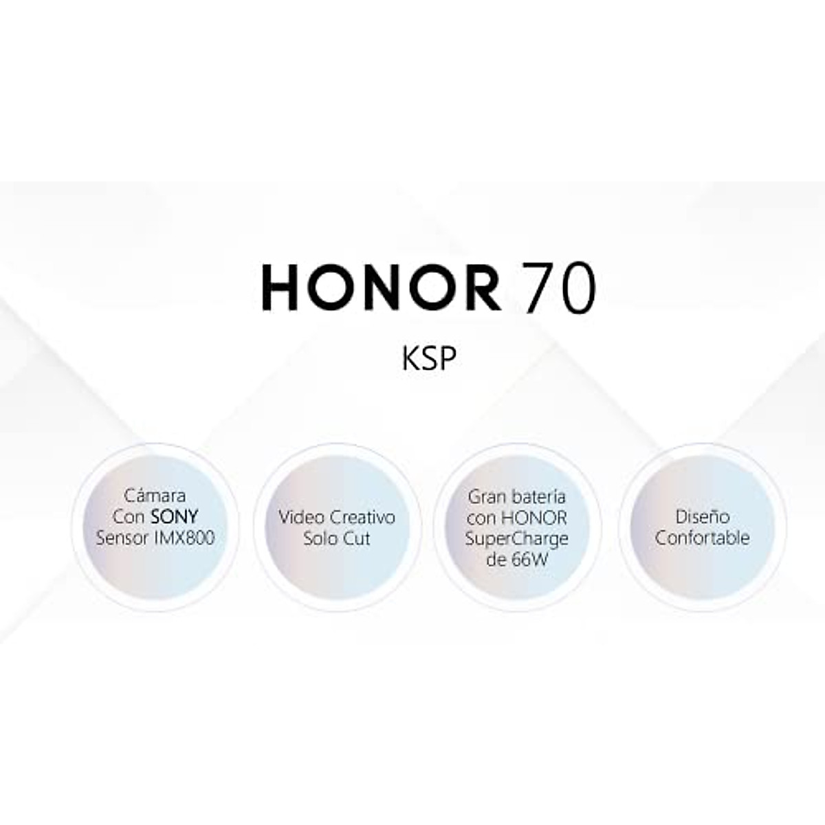 Honor 70 5G+LTE Dual-SIM 256GB ROM + 8GB RAM FNE-NX9 Factory Unlocked 5G Smartphone (Crystal Silver)