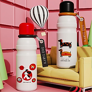 IRNATO Family Size Thermos Mug 316 Stainless Steel With Handle, Leak-proof, Can Be Freely Matched With Family Combinations, Cute Pet Logo, Easy To Carry, Full Of Flowers And Cute Pets12OZ,20OZ,40OZ