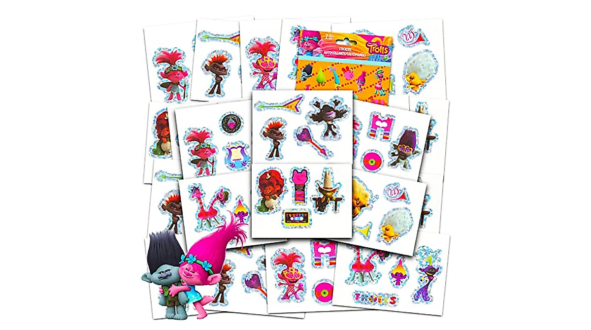 Trolls World Tour Temporary Tattoo Set - 192 Tattoos
