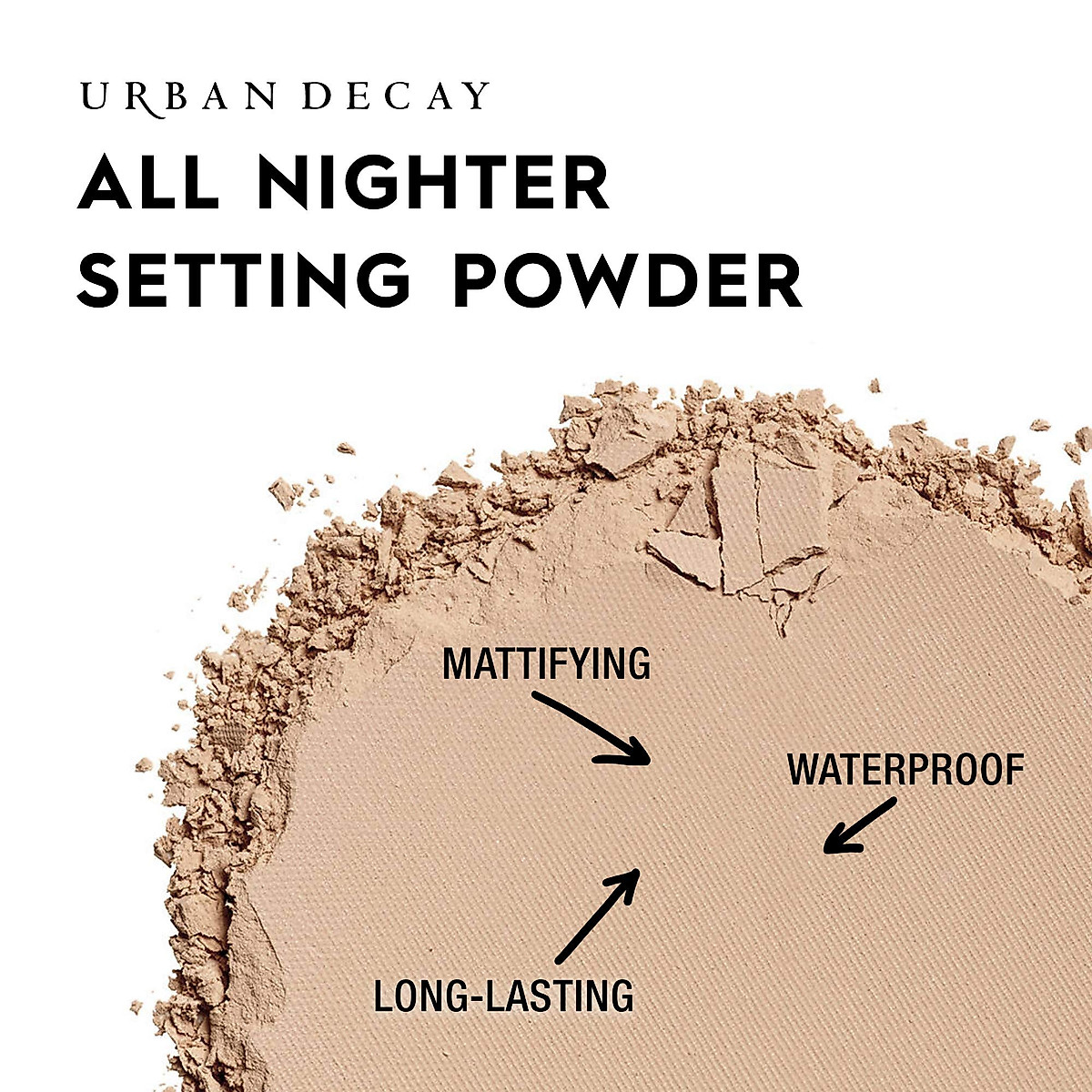 Urban Decay All Nighter Waterproof Setting Powder - Lightweight, Translucent Makeup Finishing Powder - Smooths Skin + Minimizes Shine - Lasts Up To 11 Hours
