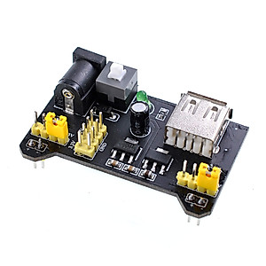Oiyagai 5 Stück Breadboard-Netzteilmodul für Arduino-Board, geeignet für MB-102 Lötfreies Breadboard