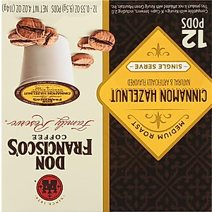Don Francisco's Hazelnut Flavored K-Cup, Cinnamon, 12 Count