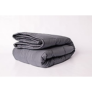 Sleepa Weighted Blanket 25 lbs - Extra Soft and Breathable Blanket Weighted with Premium Glass Beads - Relaxing Heavy Blanket for Adults (Grey)