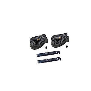 CYCLEZ 26" x 1 3/8 Bicycle Tire Kit Classic Black/Gumwall Style, Includes 2X Inner Tubes and 2X Premium Tire Lever Tools Replacement Kit for Road or Touring Bicycles