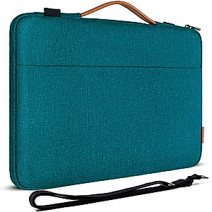 DOMISO 17.3 Inch Laptop Bag Cover Waterproof Shockproof Notebook Sleeve Case Shoulder Bag Protective Cover for 17.3" HP Pavilion 17/HP Envy 17/HP 17/MSI/Lenovo IdeaPad 321,Teal