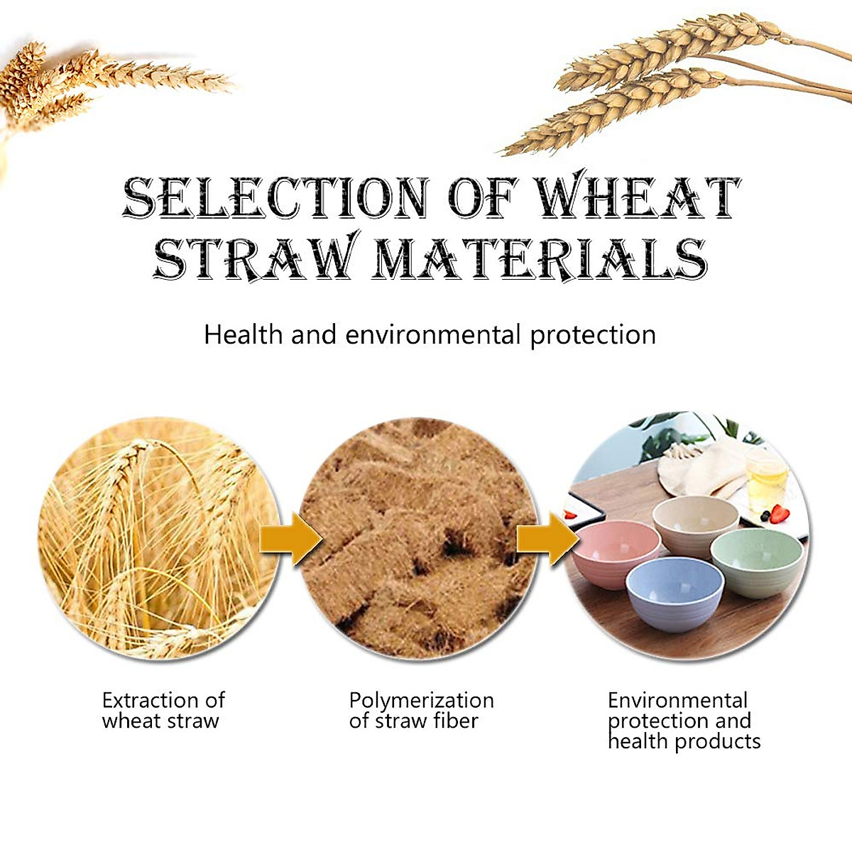 N/ A 4 PCS 4.7inch Lightweight Wheat Straw Bowl, Unbreakable Cereal Pasta Bowls Microwave& Dishwasher Safe, Reusable Tableware Dinnerware Fruit Snack Container (Small,PINK)