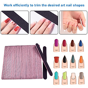 Nail File (50 Pcs), Emery Board Nail Files for Acrylic Nails and Natural Nails, Double Sided 100/180 Grit Fingernail Files, Professional Reusable Washable Emery Boards Manicure Pedicure Tool Black