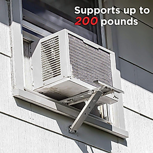 TURBRO ACS-200 Universal Window Air Conditioner Support Bracket - Up to 200 lbs - Fits 5,000 to 12,000 BTU, Heavy Duty Window AC Support for Frigidaire, GE, TOSOT, and More