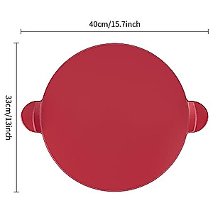 Roponan Pizza Stone, 13" Round Baking Stone for Oven and Grill, Heavy Duty Cordierite Pizza Stone with Handle, Great for Crispy Crust Pizza, Bread and Cookies