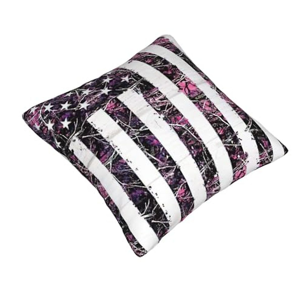 American Camouflage Purple Decorative Pillow Cover - Soft and Versatile Cushion Case for Home Décor and Car Seats