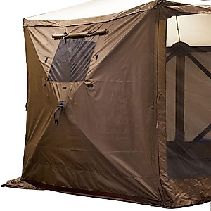 Clam Quick-Set Wind and Sun Panel Attachment for Escape Sport Screen Shelter Canopy Tent with Carrying Bag, Accessory Only, Brown (2 Pack)