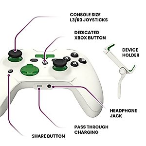 RiotPWR Mobile Cloud Gaming Controller for iOS (Xbox Edition) – Mobile Console Gaming on your iPhone - Play COD Mobile, Apple Arcade + more [1 Month Xbox Game Pass Ultimate Included]