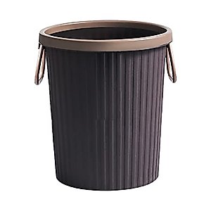 Trash Bin Trash Can Wastebasket Trash Can with Handle, Large Capacity Garbage Can Wastebaskets for Bathroom Bedroom Office Kitchen Living Room Garbage Can Waste Bin (Color : OneColor, Size : M)