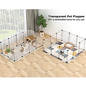 Pet Playpen,24 Inch Tall Puppy Playpen Portable Small Animals Playpen, Pet Fence Yard Fence for Puppy,Bunny,Guinea Pigs,Ferrets,Mice,Hamsters,Hedgehogs,Turtles