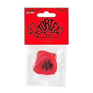Jim Dunlop StandardDunlop 50mm Red Guitar Pick Tortex Standard 12 Pack (418P.50)