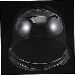 Yardwe 1 Set breathable Protective agent Nursery cover protective cover moisture cover dome plant nursery plastic bottle mini tree guard bell shaped dome basin plastic tomato
