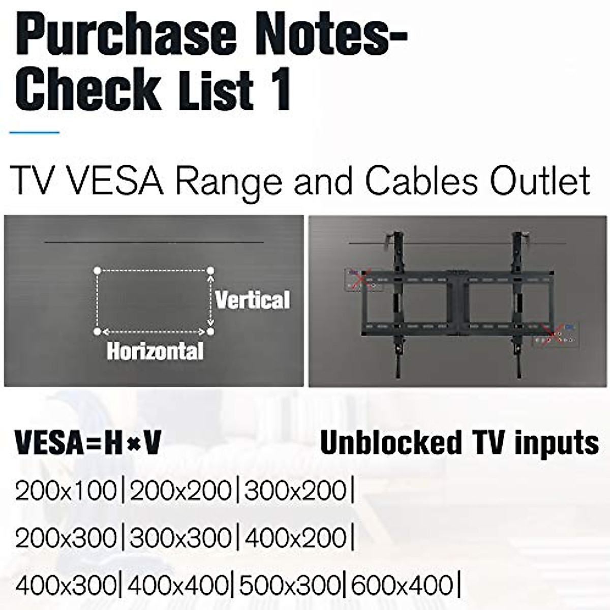 Mounting Dream Tilt TV Wall Mount TV Bracket for Most of 42-70 Inches TV, TV Mount Tilt up to 20 Degrees with VESA 200x100 to 600x400mm and Loading 132 lbs, Fits 16", 18", 24" Studs MD2165-LK