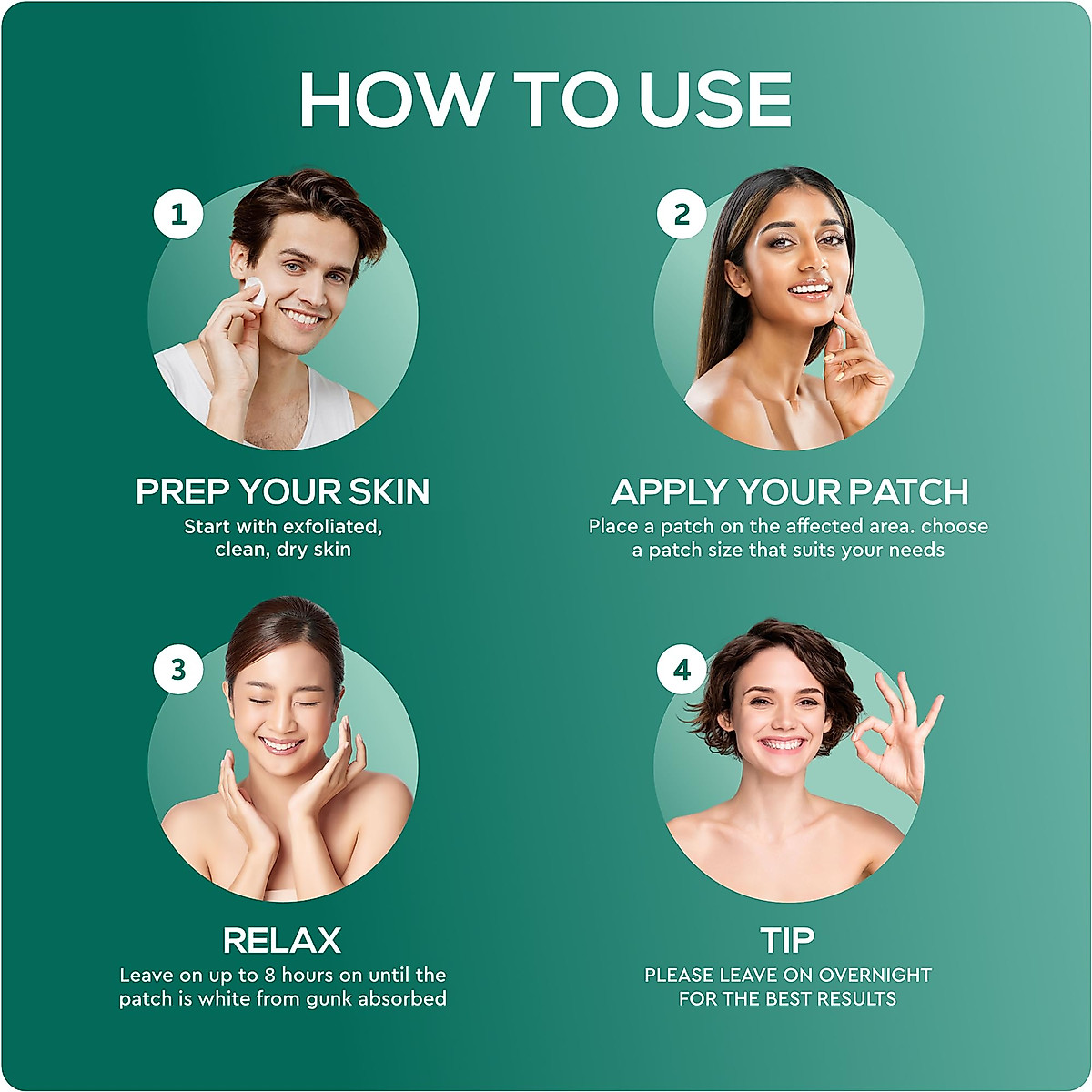 LivaClean 192 CT (4 PK) Hydrocolloid Pimple Patches - Pimple Patches for Face, Acne Patch for Face, Blemish Zit Dressing, Hydrocolloid, Zit Patch, Acne Dots