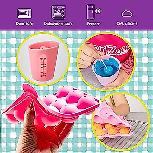 GirlZone Cake Pop Craze Kit, Kids Baking Set for Kids Ages 10-12 with Cake Pop Mold, Cake Pop Kit Stand, Cake Pop Gift Bags and Decorating Pen, Awesome Baking Gifts for Kids and Cakepops Molds Set