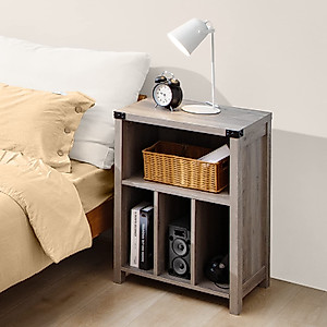 SICOTAS Record Player Stand with Vinyl Record Storage Turntable Stand Table Cabinet with Shelf End Table Night Stands Bed Side Table Nightstand Stereo Cabinet for Living Room Bedroom Office