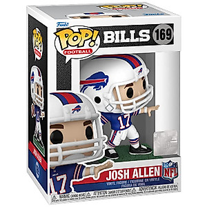 POP Football: Bills - Josh Allen (Away Jersey) Funko Vinyl Figure (Bundled with Compatible Box Protector Case), Multicolor, 3.75 inches