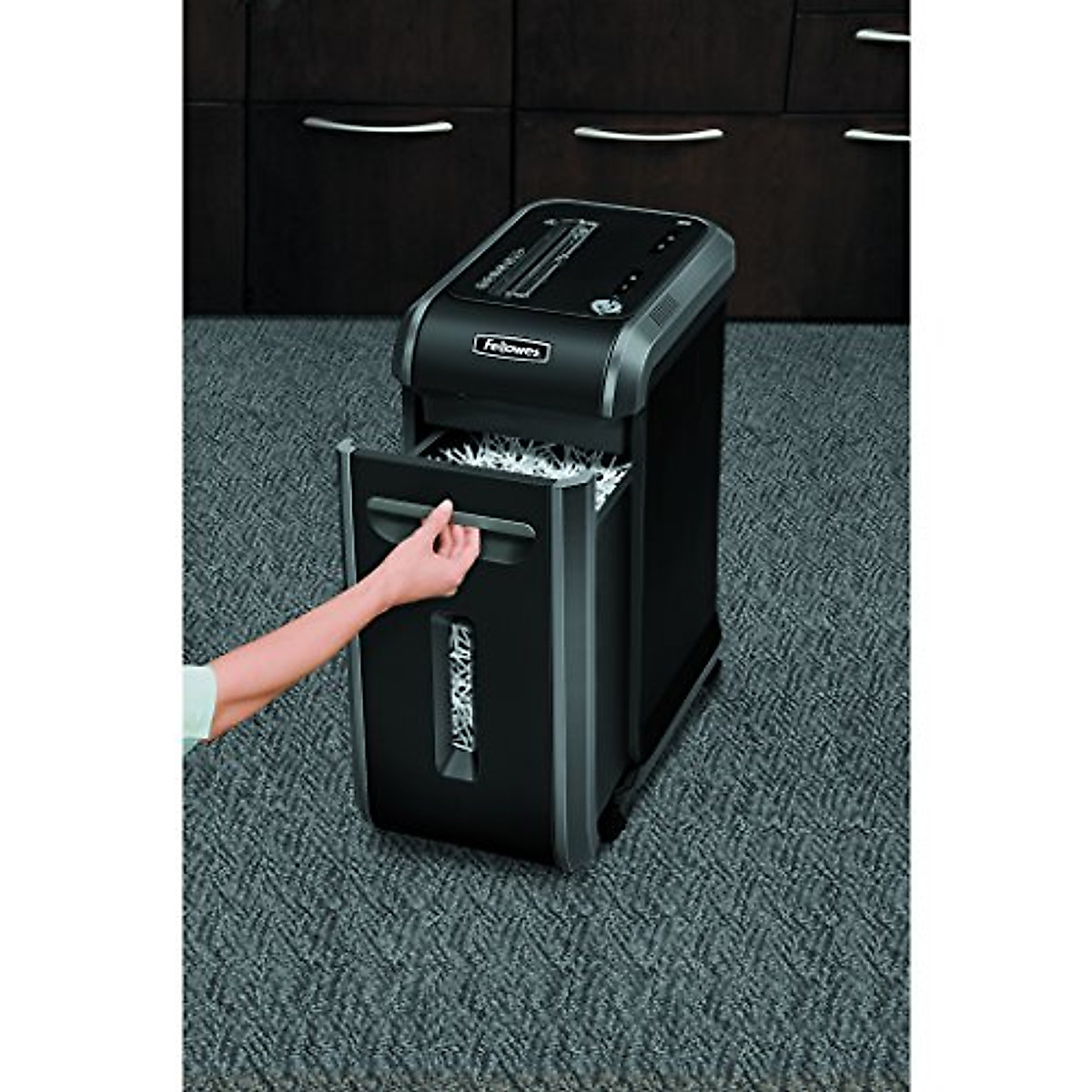 Fellowes 4690001 Powershred 90S 18-Sheet Strip-Cut Shredder, 25.2" x 11.4" x 17.3"