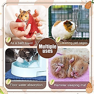 8 Pieces Guinea Pigs Blankets Guinea Pig Accessories Hamster Fleece Cage Liners Small Animal Bedding Mats Bathe Towels Warm Blankets for Guinea Pig Hamster Ferrets Hedgehogs