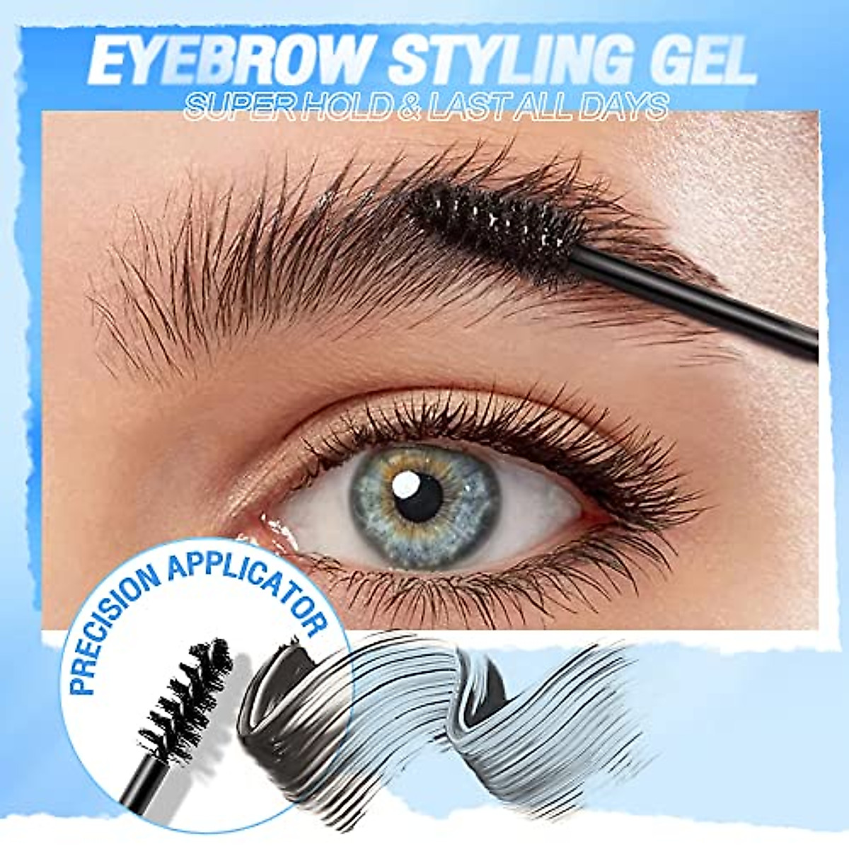 Clear Eyebrow Setting Gel Set&Eyebrow Soap Kit by Sace Lady, Natural Lasting Eye Brow Styling Gel Makeup Kit for Fuller Neat Brow Makeup, Cruelty-Free