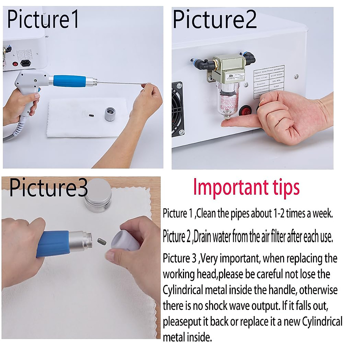 Kalecope Shockwave Therapy Machine Pain Relief Shock Wave Therapy Machine for Back Waist Leg and Golf Elbow Relief Pain