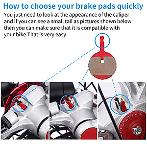 4 Pairs Bike Brake Pads, Bicycle Disc Brake Pads Compatible for SRAM Avid Ball Bearing 5 Mechanical BB5 MTB Brake Pads, Compatible for Merida Duke for Mountain Bike Ebike (with 3 Installation Tools)