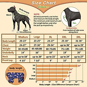 LovinPet Large Breed Dog Onesie Clothes, Slim Fit/Stretchy Knit, Unicorn Rocket Grey Print, Pet Anxiety Relief,Wound Care/Post Surgery Large Dog Shirt,UV Protection,Large Breed Dog Jammies PJ's/Large