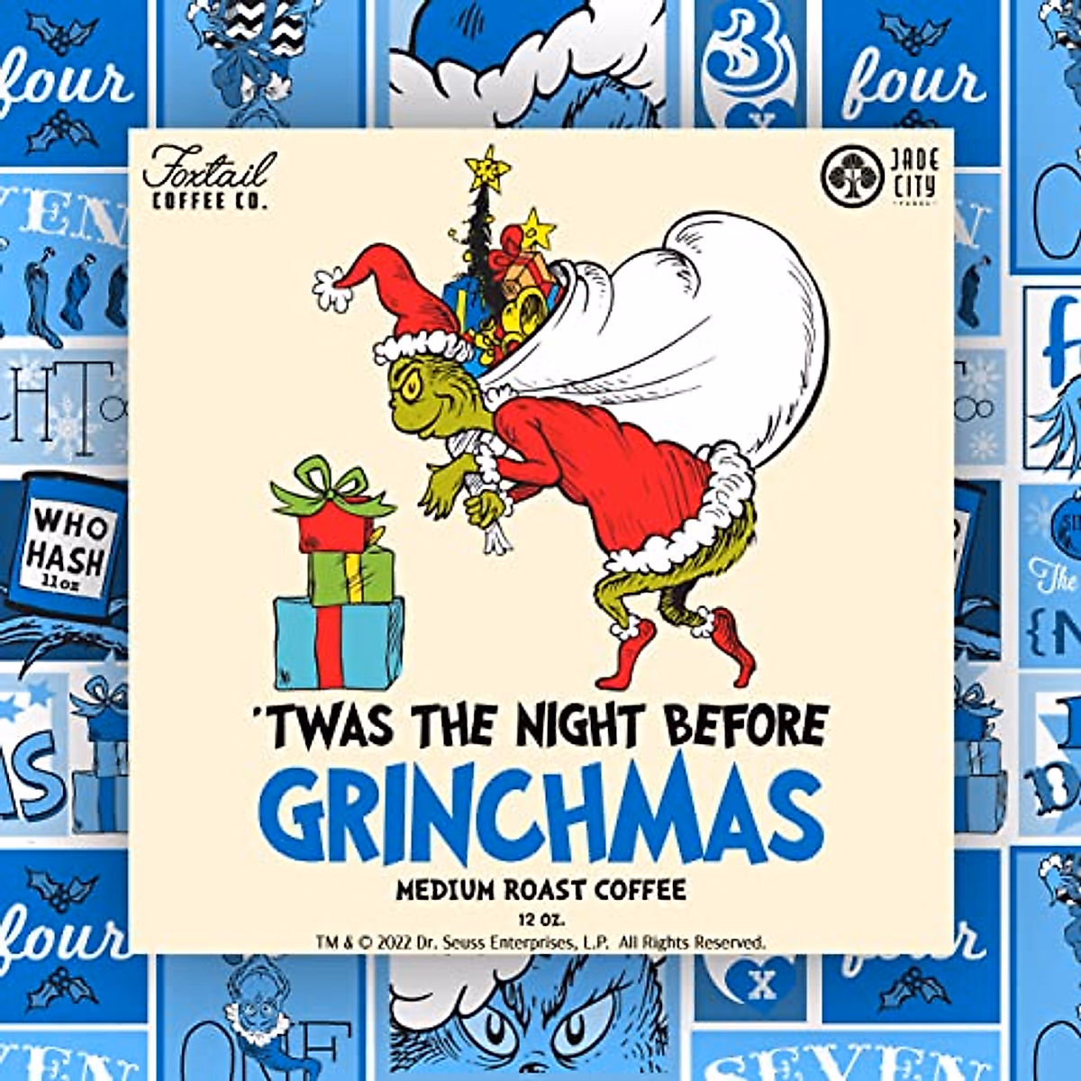 JADE CITY FOODS Grinch 'Twas the Night Before Grinchmas Medium Whole Roast Coffee